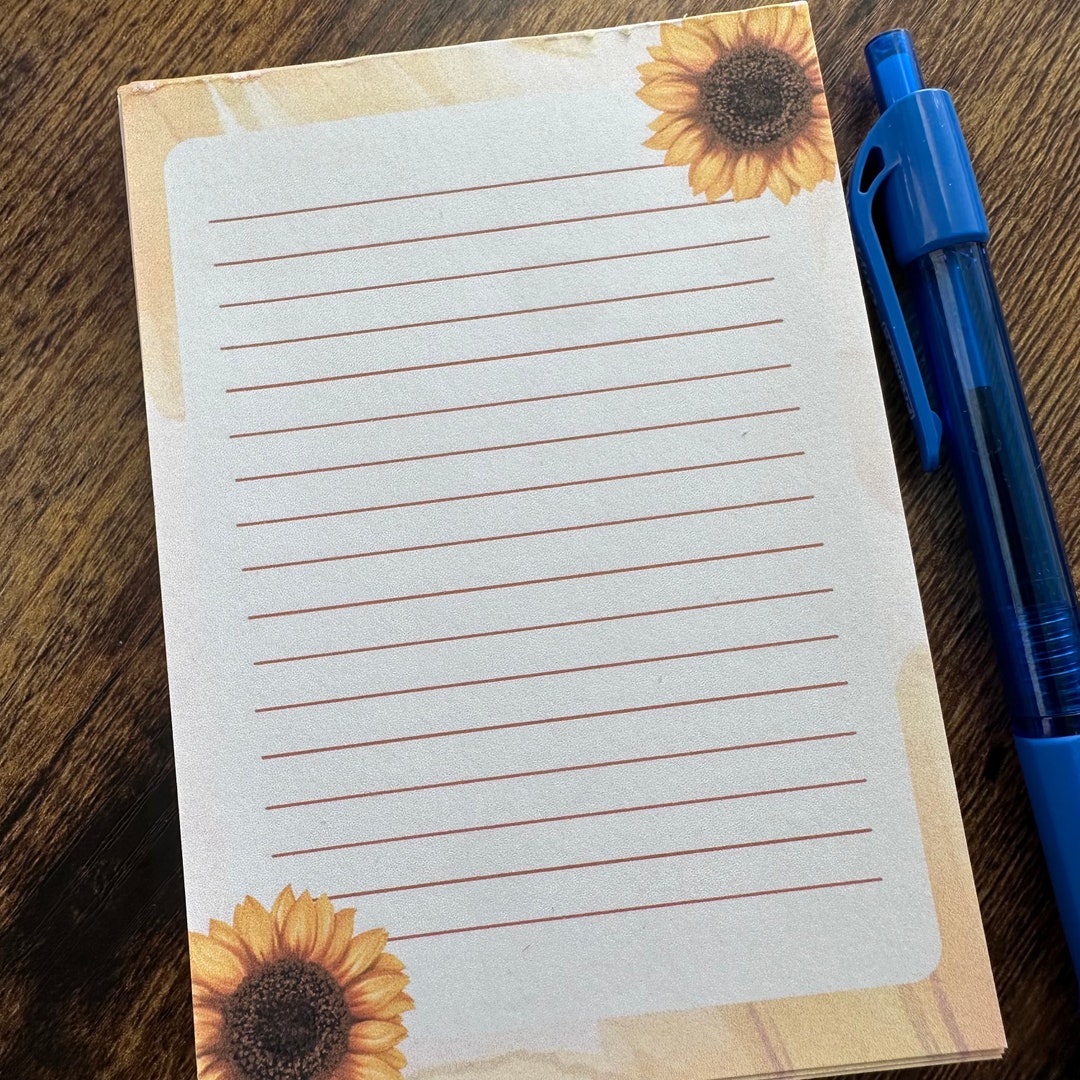 Sunflower Notepad - Etsy