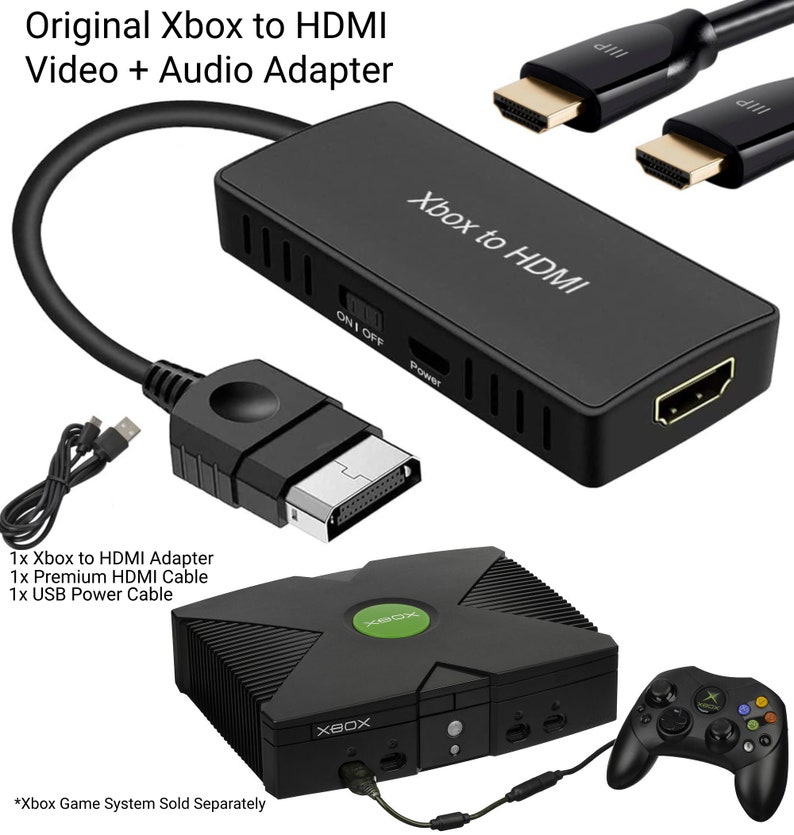 Original Xbox to HDMI Adapter With Premium HDMI Cable - Etsy