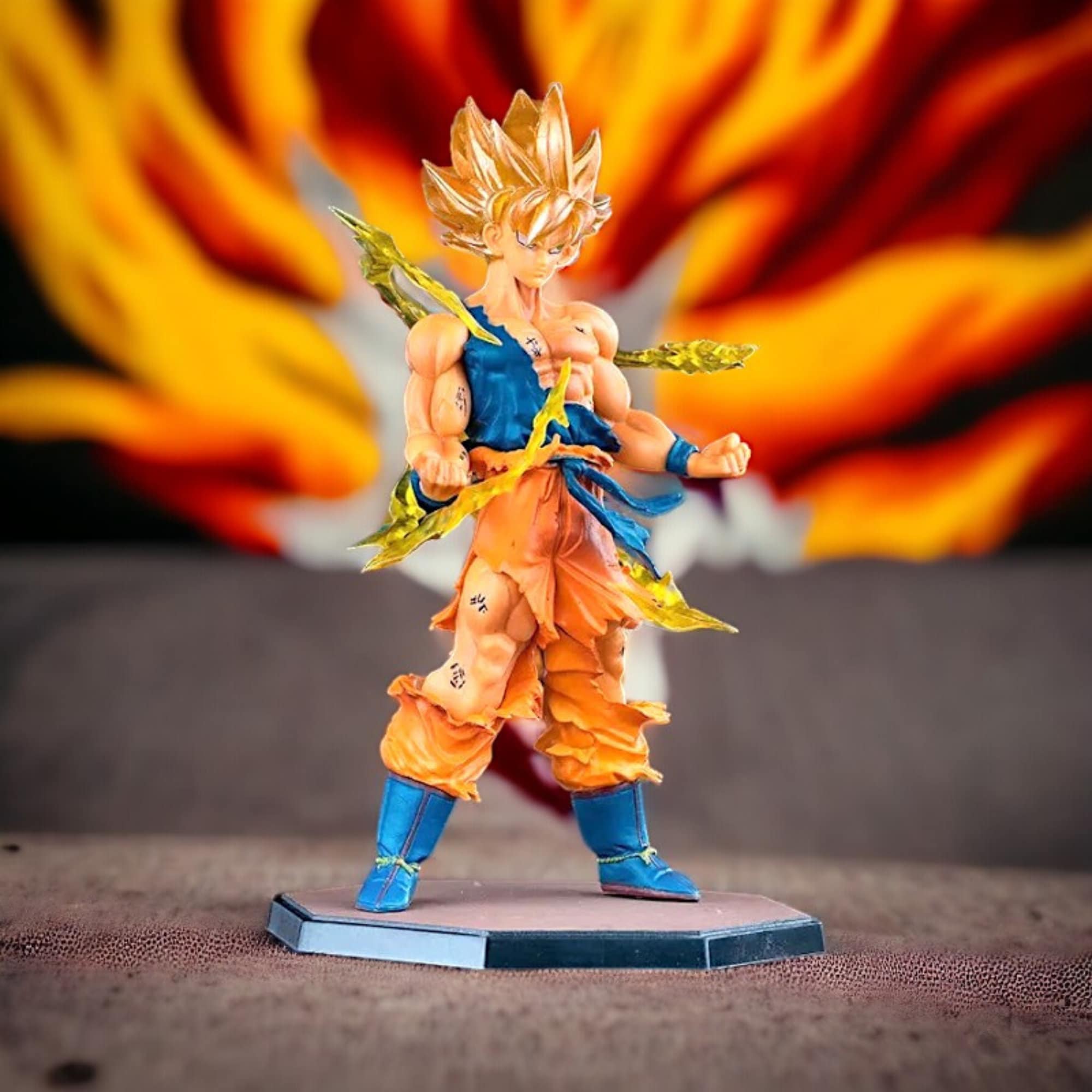 Goku Figurine Statue Dragon Ball Z PVC Goku Statue Collectible Desktop ...
