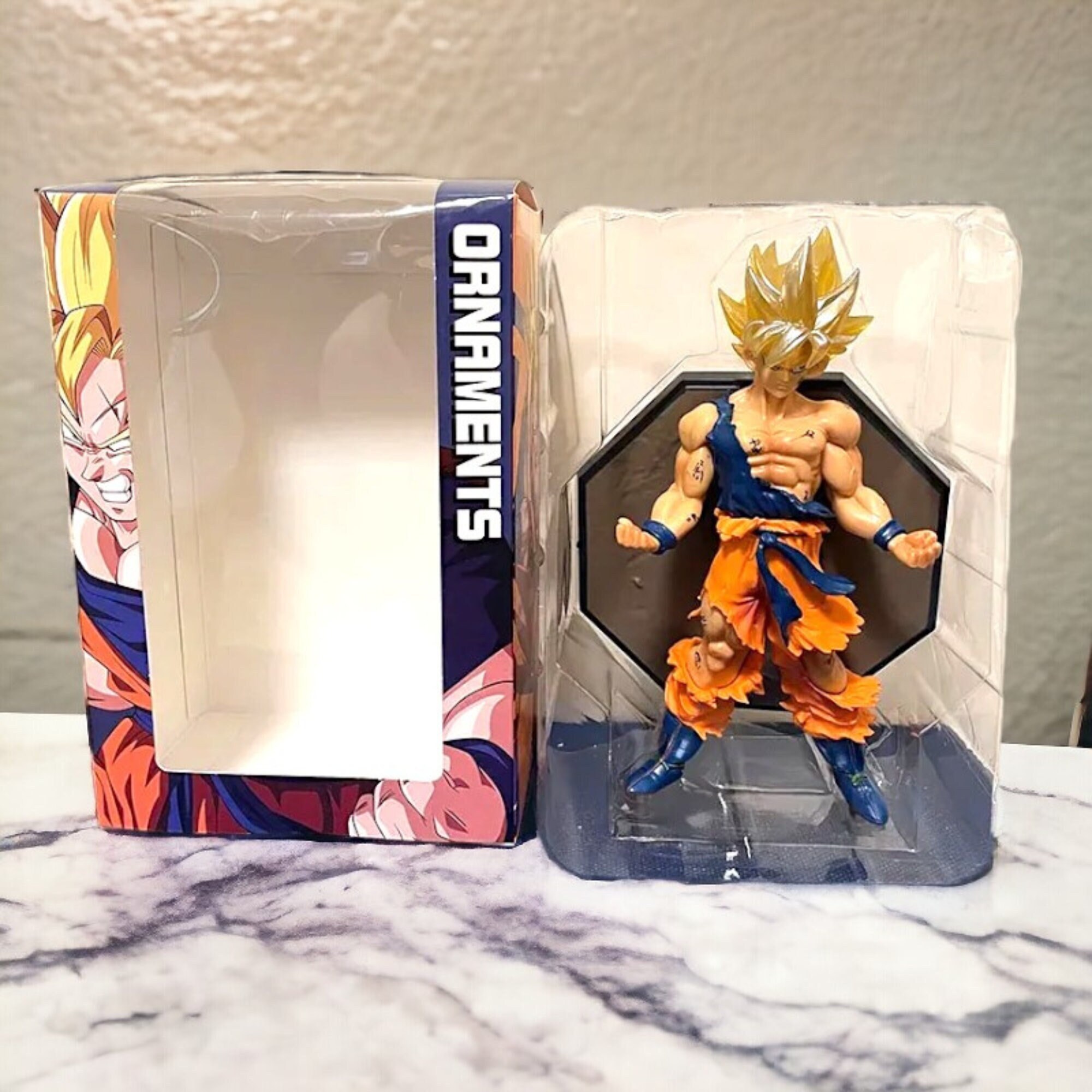 Goku Figurine Statue Dragon Ball Z PVC Goku Statue Collectible Desktop ...
