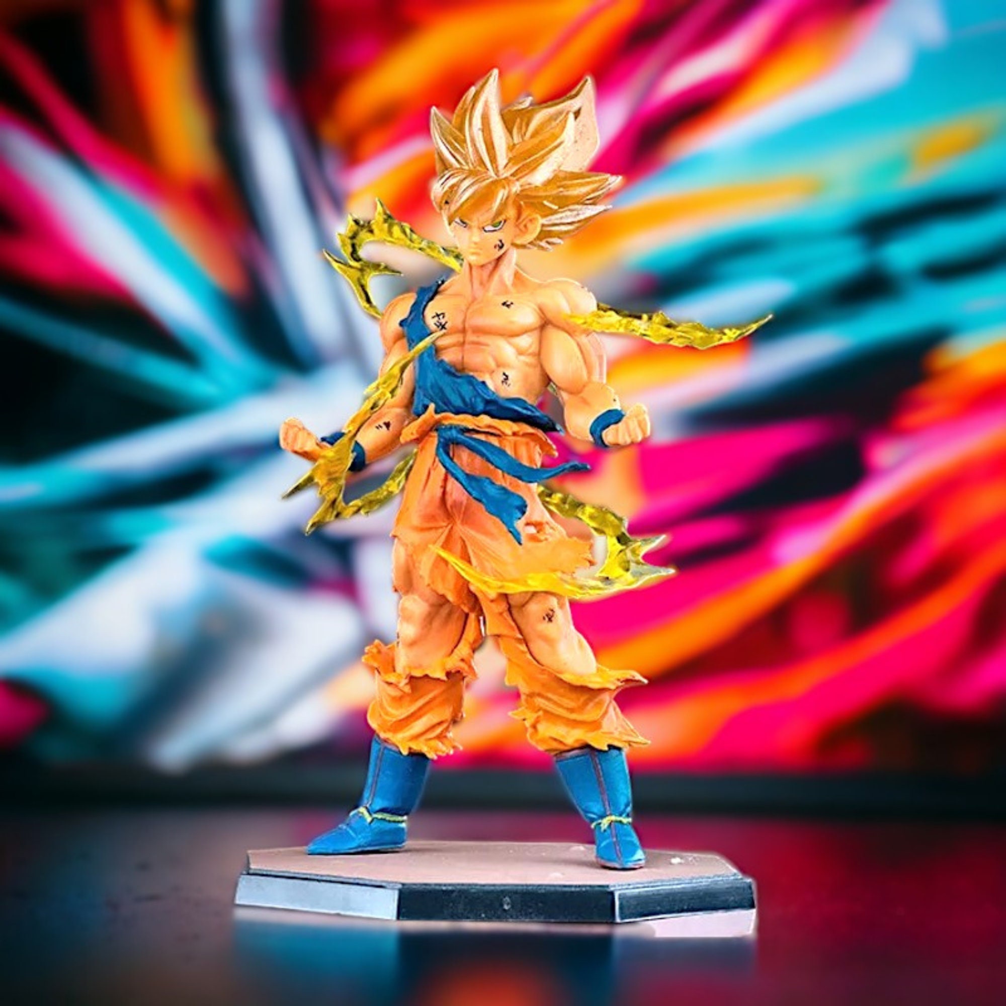 Goku Figurine Statue Dragon Ball Z PVC Goku Statue Collectible Desktop ...