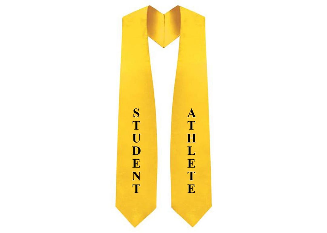 Student Athlete Graduation Stole - 2 Colors Available - Etsy