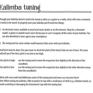 Kalimba Learn Easy PDF Tutorial Songbook Thump Piano Learn and Play in ...