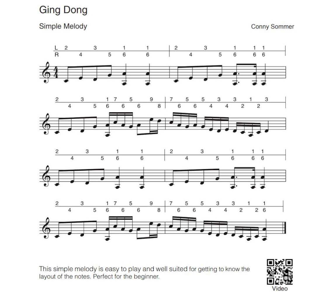Tongue Drum Songbook: Easy Tutorial With QR Code (printable) - Etsy