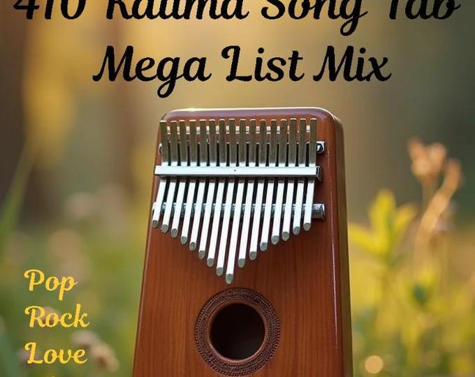 Kalimba 410 Kalimba Tabs Collection ,kalimba Song Tab Easy Mega List ...