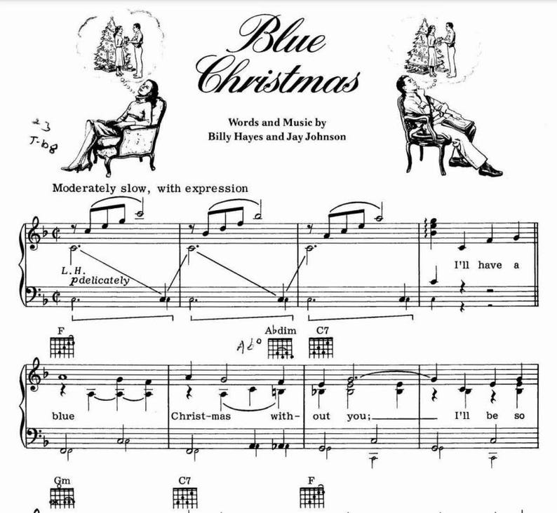 127 Christmas Piano Songs: Printable Sheet Music (PDF) - Etsy