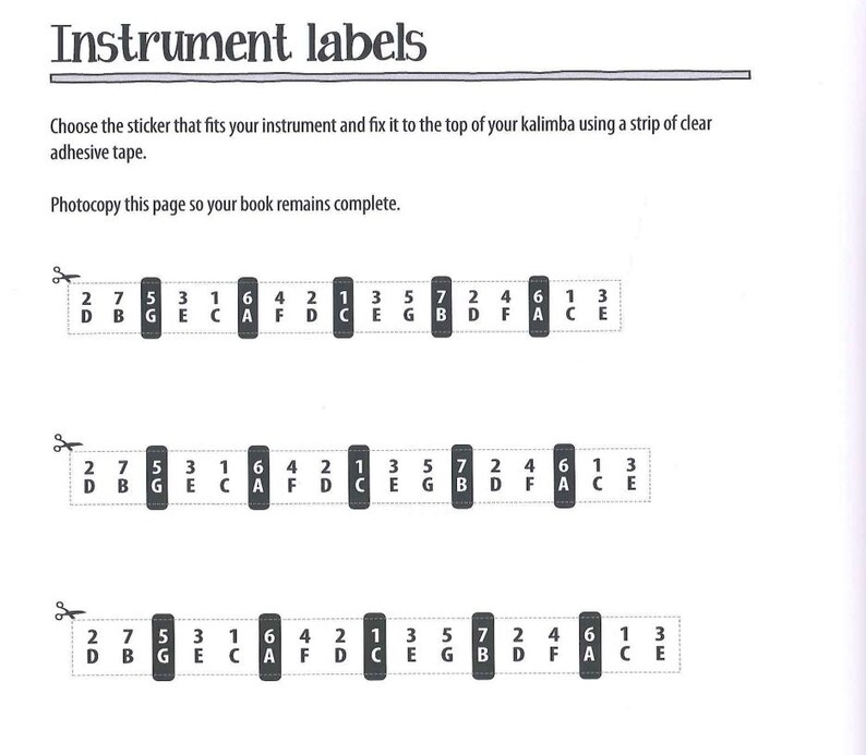 Kalimba Learn Easy PDF Tutorial Songbook Thump Piano Learn and Play in ...