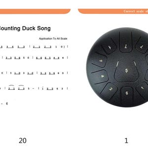 Tongue Drum Songbook: Beginner Kids Songs by Number (printable Digital ...