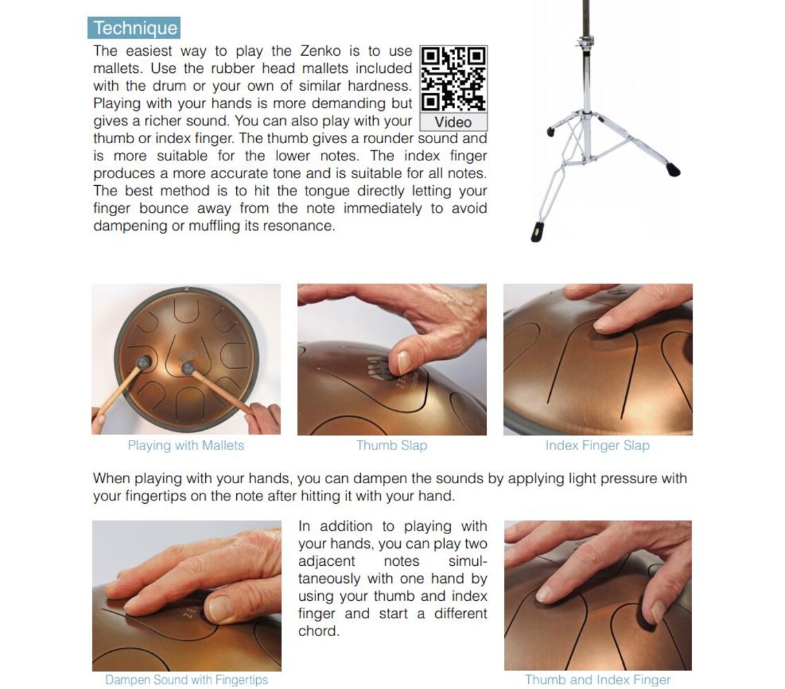 Tongue Drum Songbook: Easy Tutorial With QR Code (printable) - Etsy