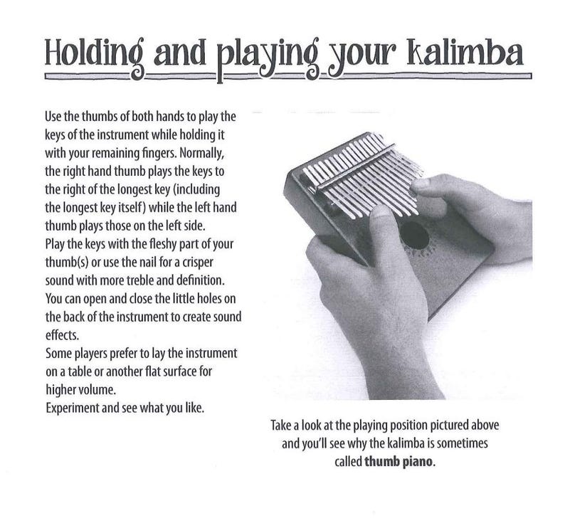 Kalimba Learn Easy PDF Tutorial Songbook Thump Piano Learn and Play in ...
