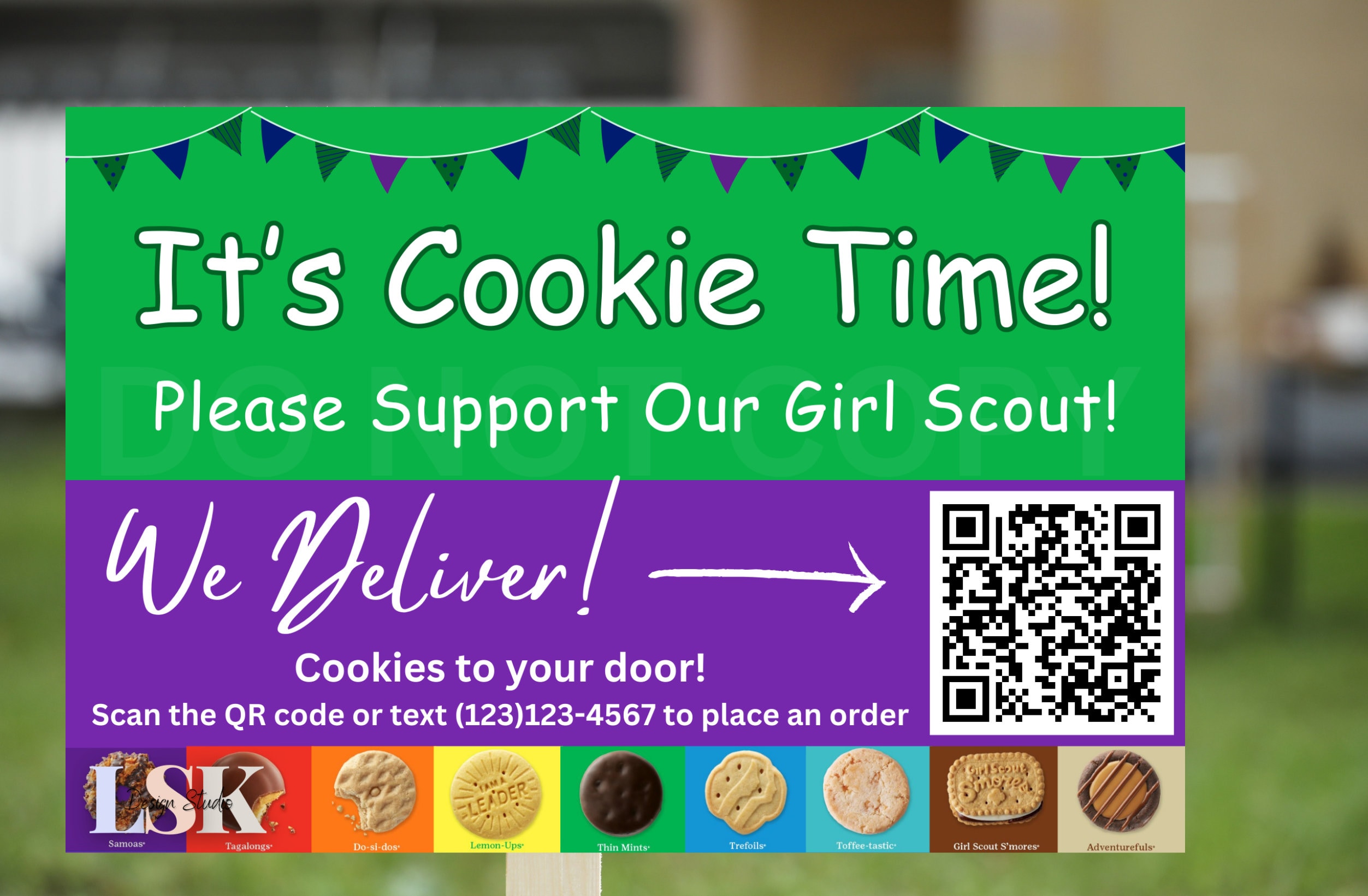 Girl Scout Cookies Yard Sign at Toby Skene blog