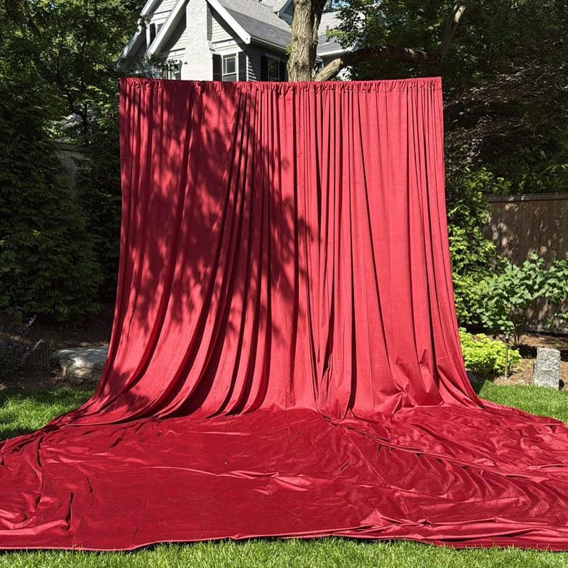 Dark Red Curtains - Etsy