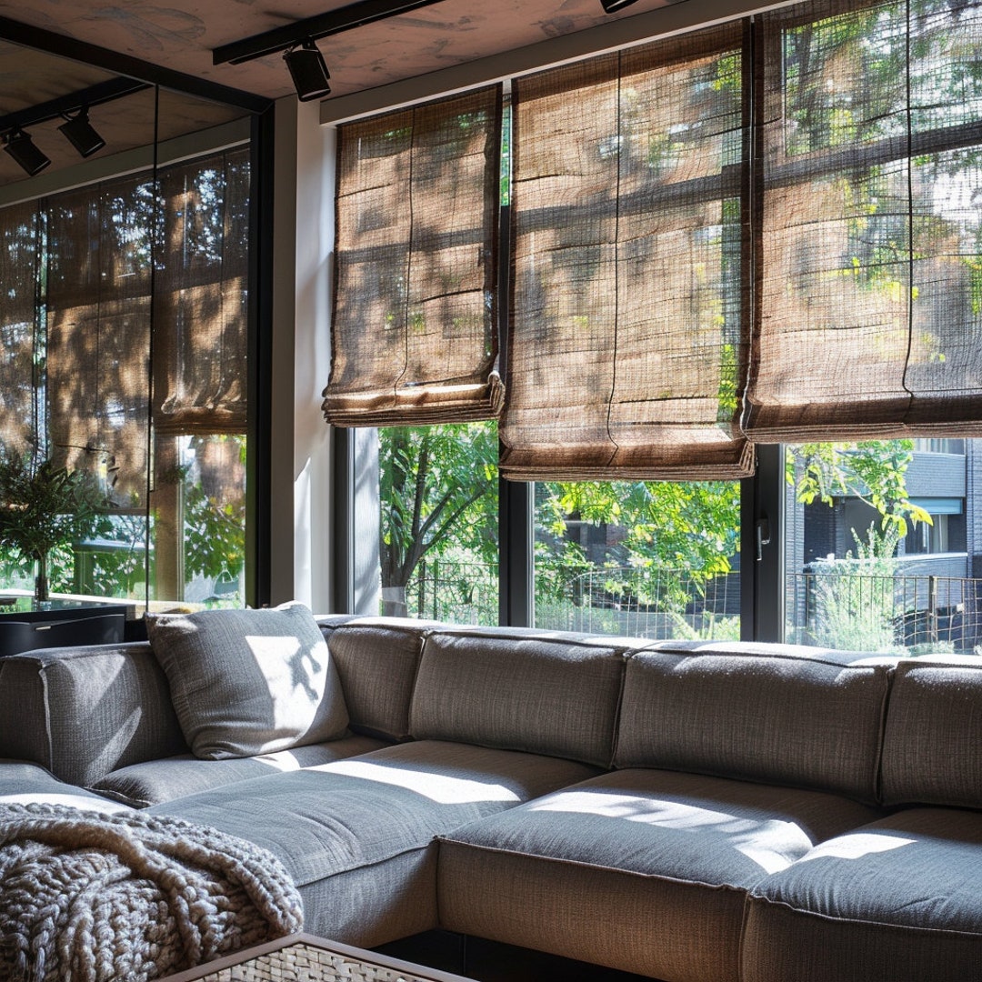 Linen Window Shades , Custom Window Shade,roman Shade,handmade Curtains ...