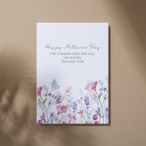 Christian Mothers Day Posters Bible Verse Cards Church Sign for Mothers ...