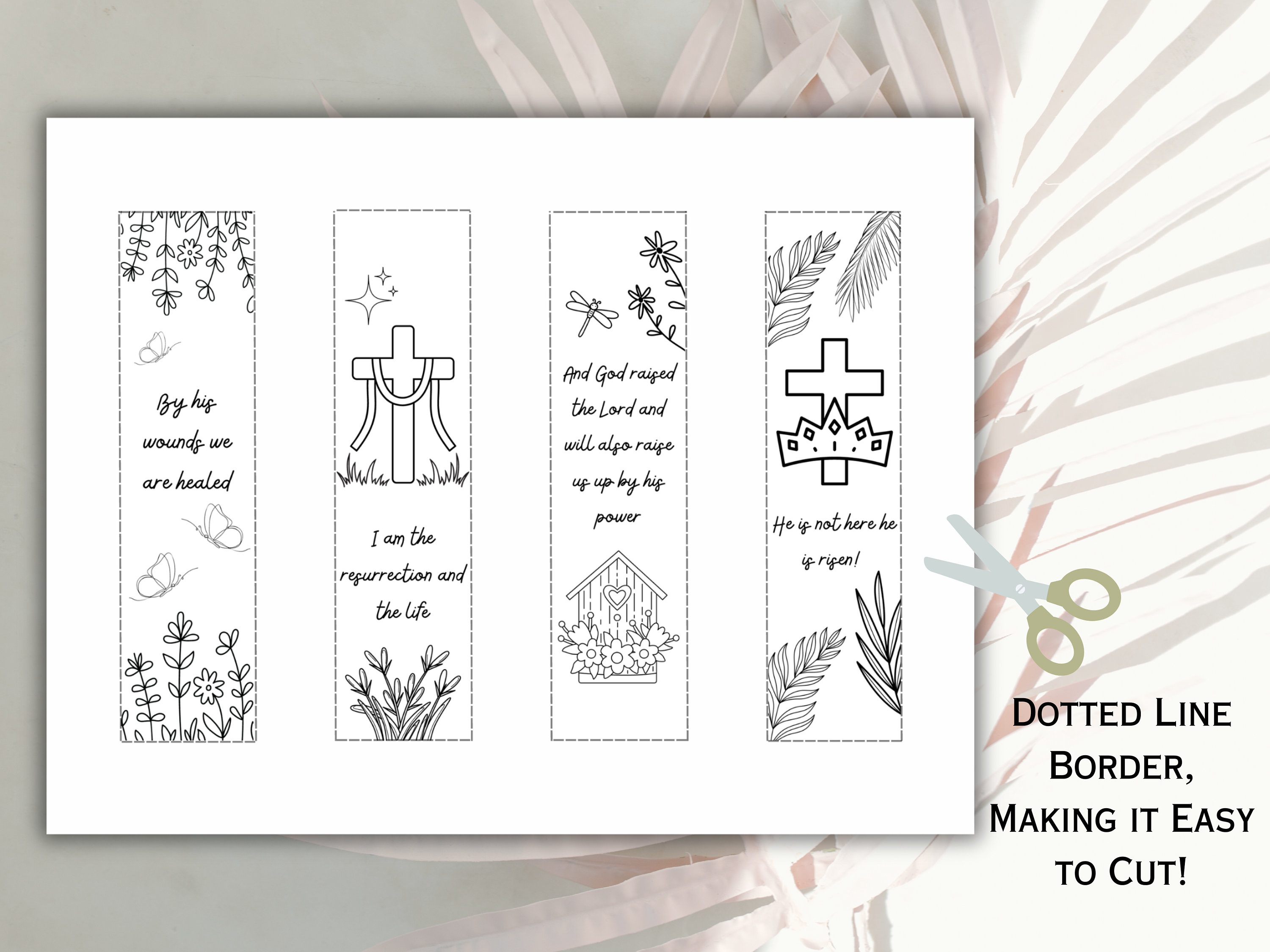 8 Christian Easter Coloring Bookmark Bundle Children's Ministry ...