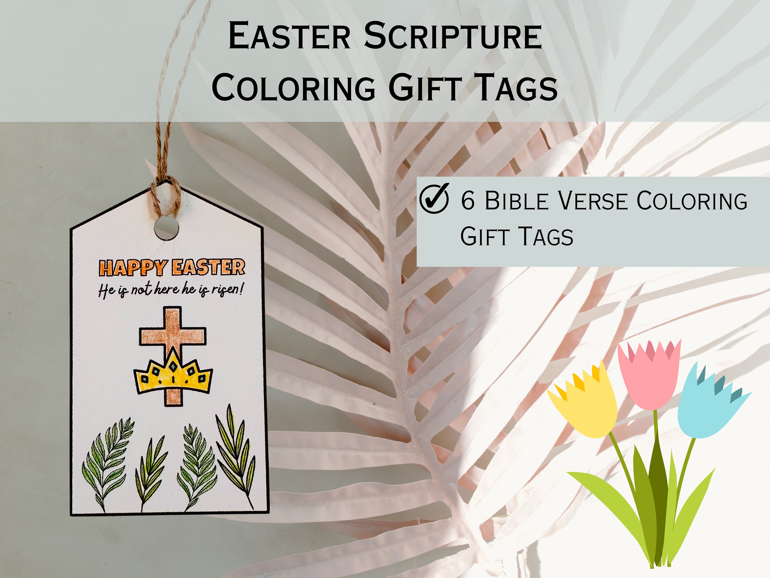 Printable Easter Gift Tag Sunday School Craft for Kids Bible Verse ...