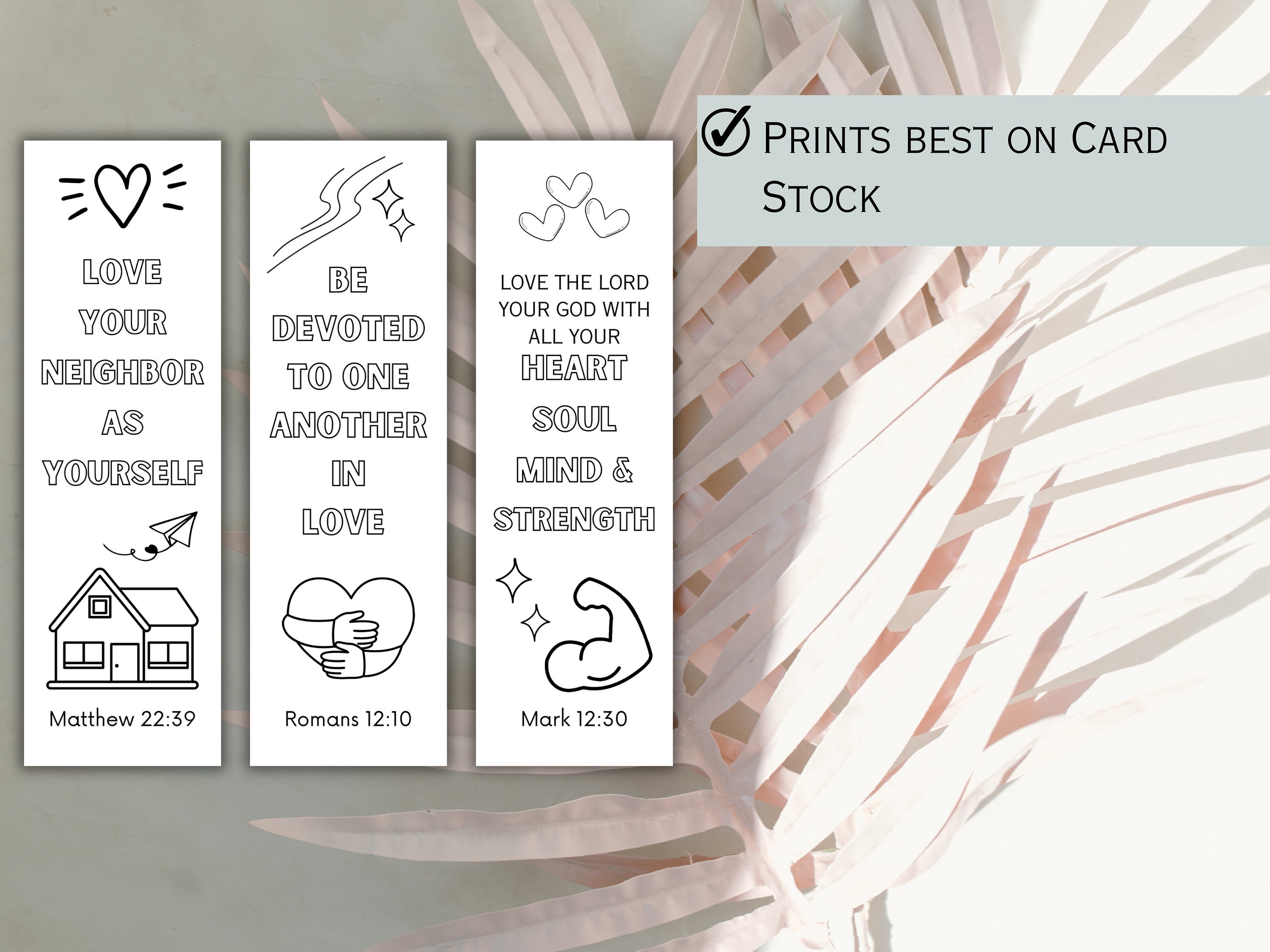 Bible Verse Coloring Bookmarks Printable Sunday School Craft About Gods ...