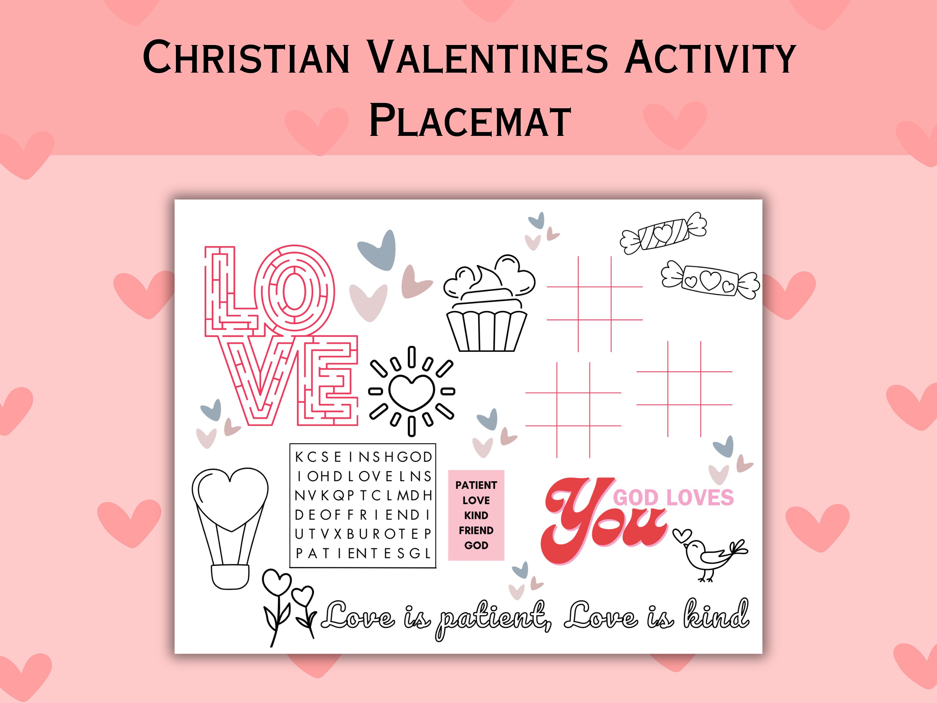 Christian Valentines Color Activity Kids Valentine Coloring About Gods ...