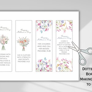 Christian Mothers Day Floral Bookmark Church Gift Tag for Mothers ...