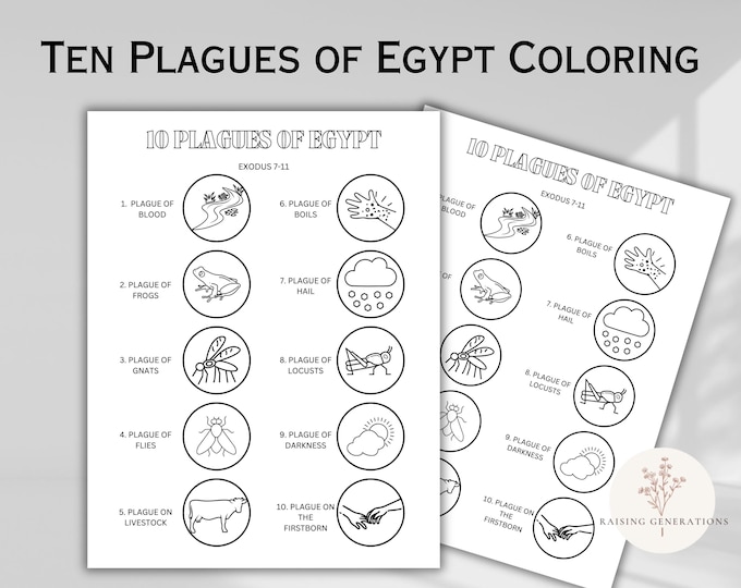 Ten Plagues of Egypt Folding Surprise Bible Story Craft, Bible Lesson ...