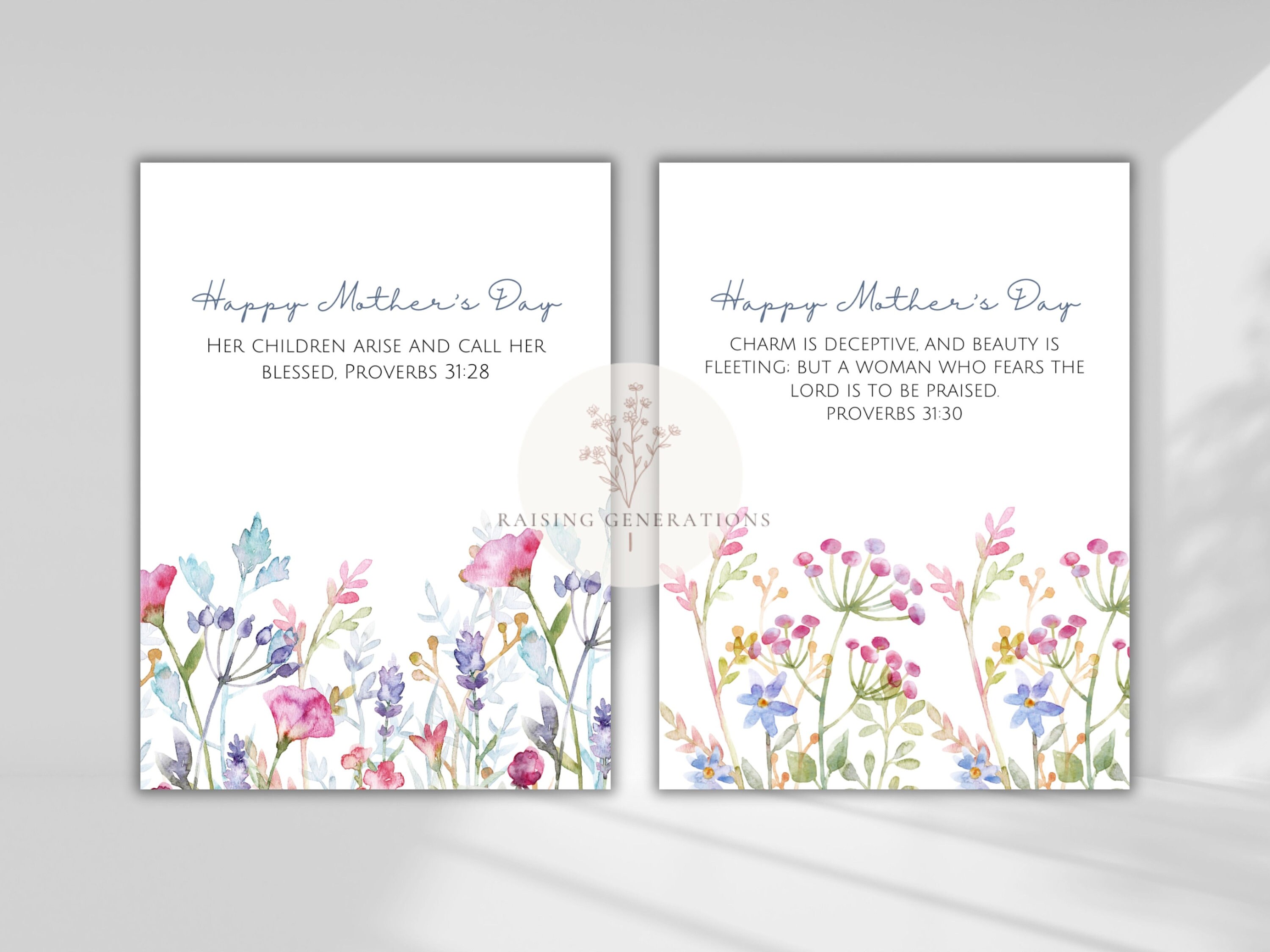 Christian Mothers Day Bible Verse Cards Church Gift Tag for Mothers ...