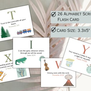 ABC Bible Verse Flashcards Scripture Card Printable Alphabet Bible ...