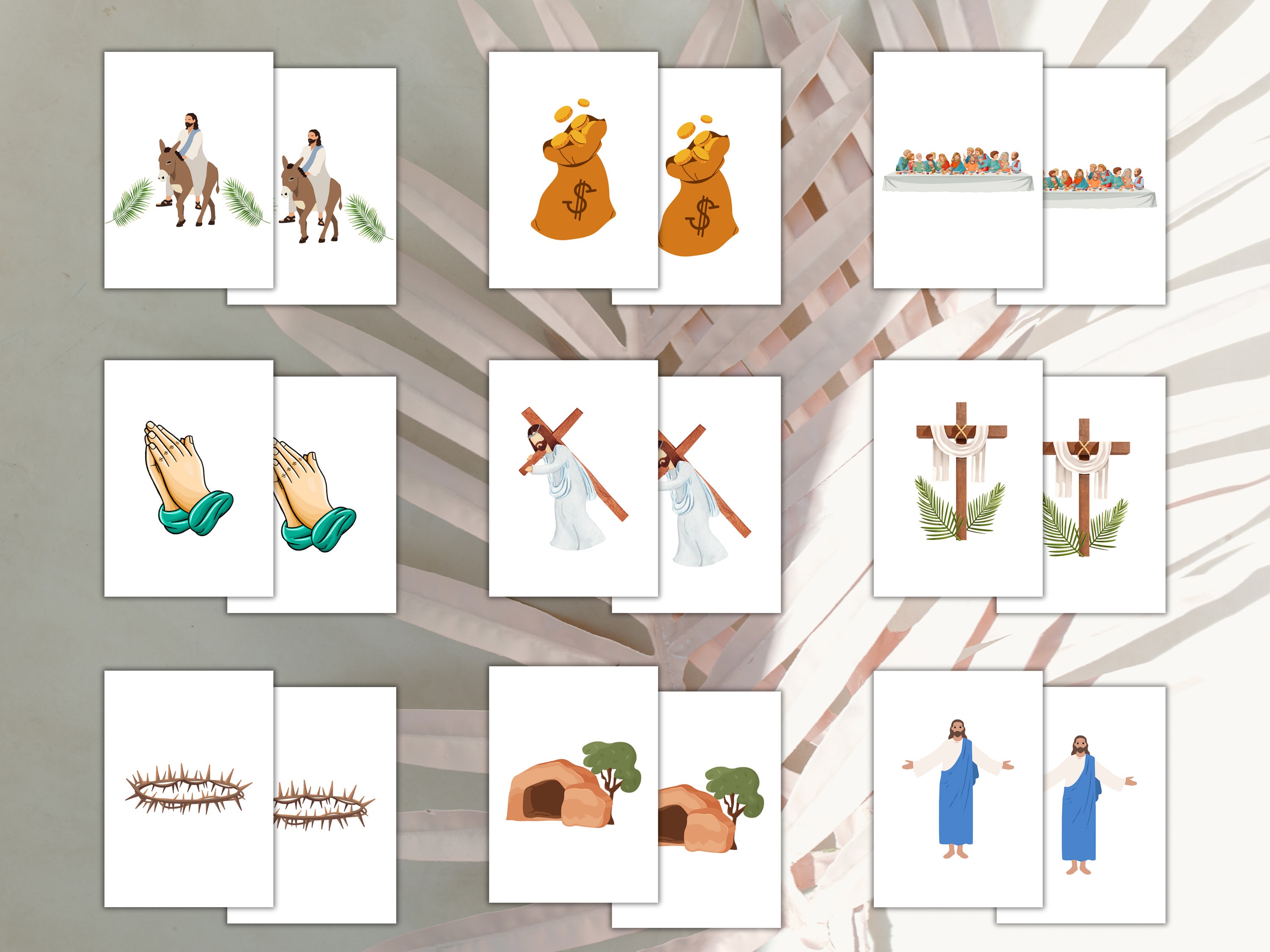 Christian Easter Memory Matching Game for Kids, Children Sunday School ...