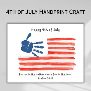 Christian 4th of July Craft for Kids 4th of July Handprint Craft Sunday ...