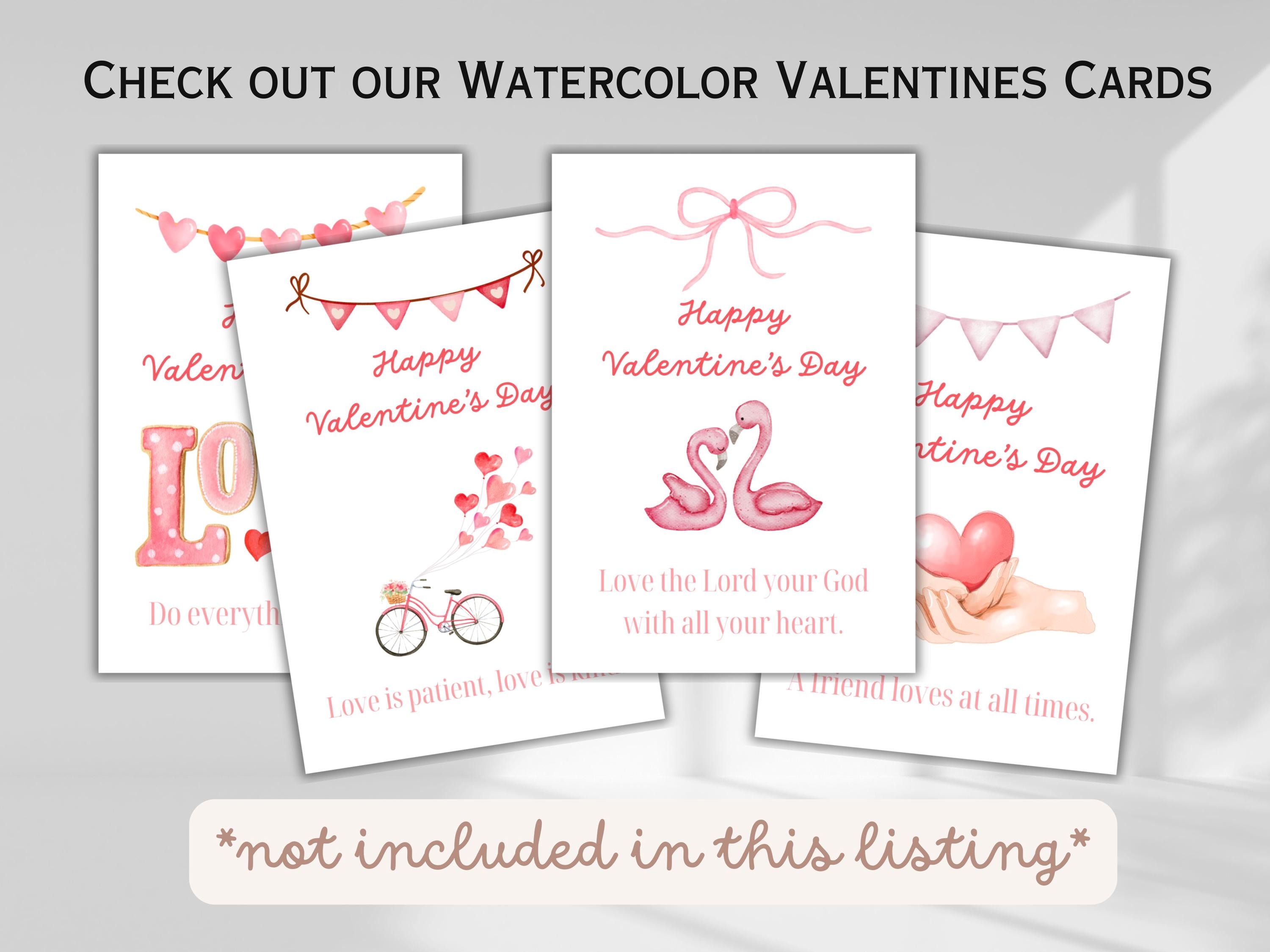 Valentines Bible Verse Cards for Kids, Classmates | DIY Christian ...