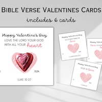 Christian Valentines Love Scripture Cards | Kids Valentine's Day Cards ...