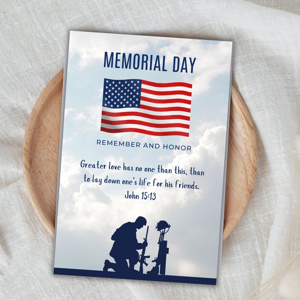 Memorial Day Scripture Card - Etsy