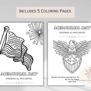 Christian Memorial Day Coloring Pages Memorial Day Craft Printable ...