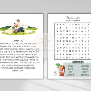 Psalm 100 Learning Resource Kids Craft Psalm 100 Sunday School Activity ...