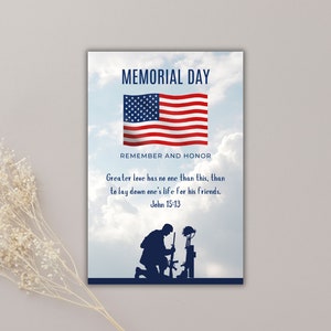 Christian Memorial Day Bible Verse Cards Church Gift Tag Scripture ...
