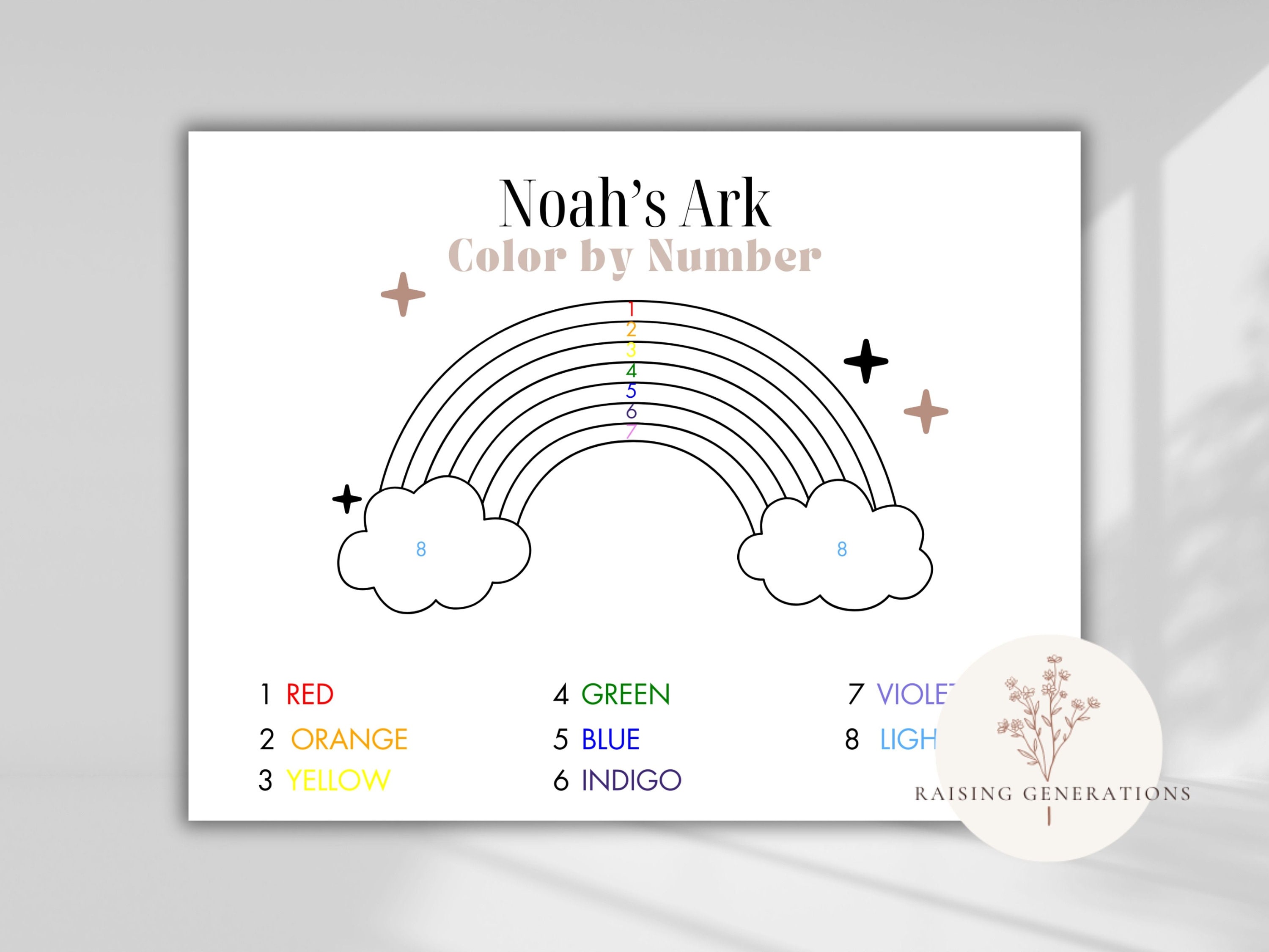 Noah's Ark Activity Bundle Printable Bible Lesson Sunday School Craft ...
