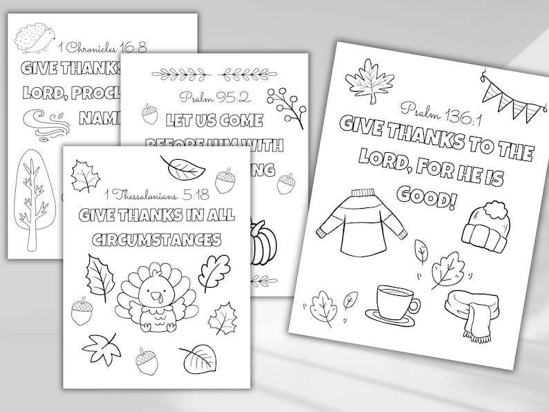 Thanksgiving Bible Craft for Kids Bible Verse Coloring Printable Sunday ...
