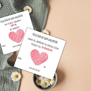 Spanish Valentines Bible Verse Cards for Kids Classmates | DIY ...