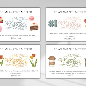 Christian Mothers Day Floral Cards Church Gift Tag for Mothers ...