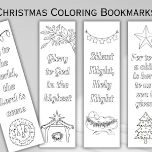 Christian Christmas Bookmark Church Favor Printable Bible Verse Gift ...