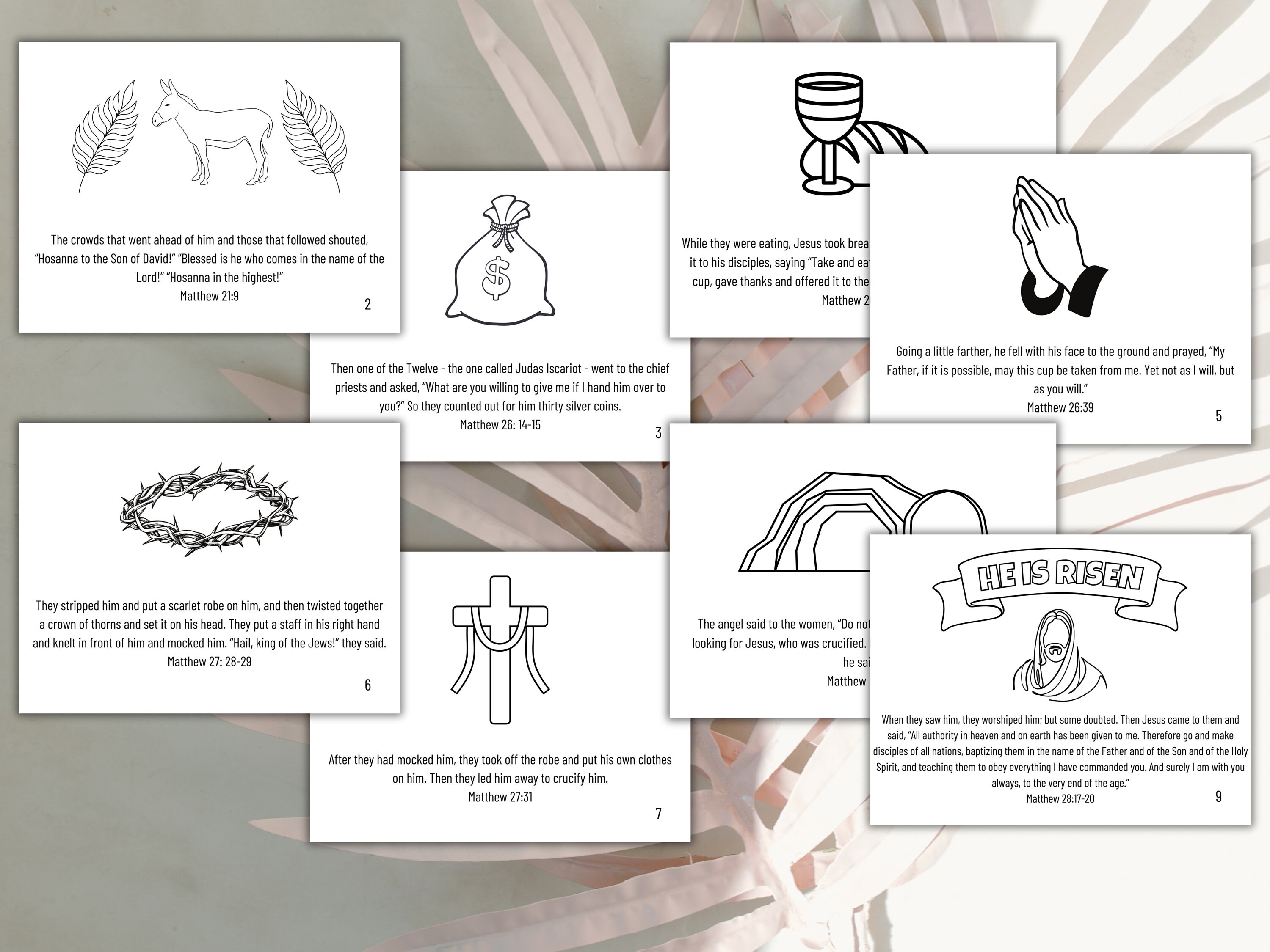 Printable Easter Story Color Book for Kids Easter Craft Sunday School ...