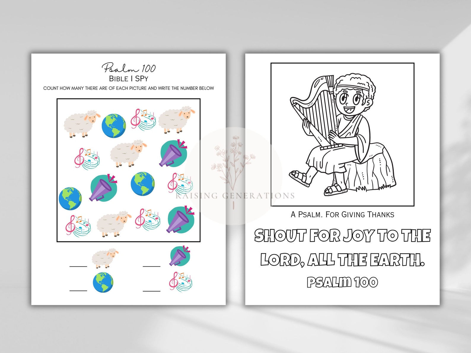 Psalm 100 Learning Resource Kids Craft Psalm 100 Sunday School Activity ...