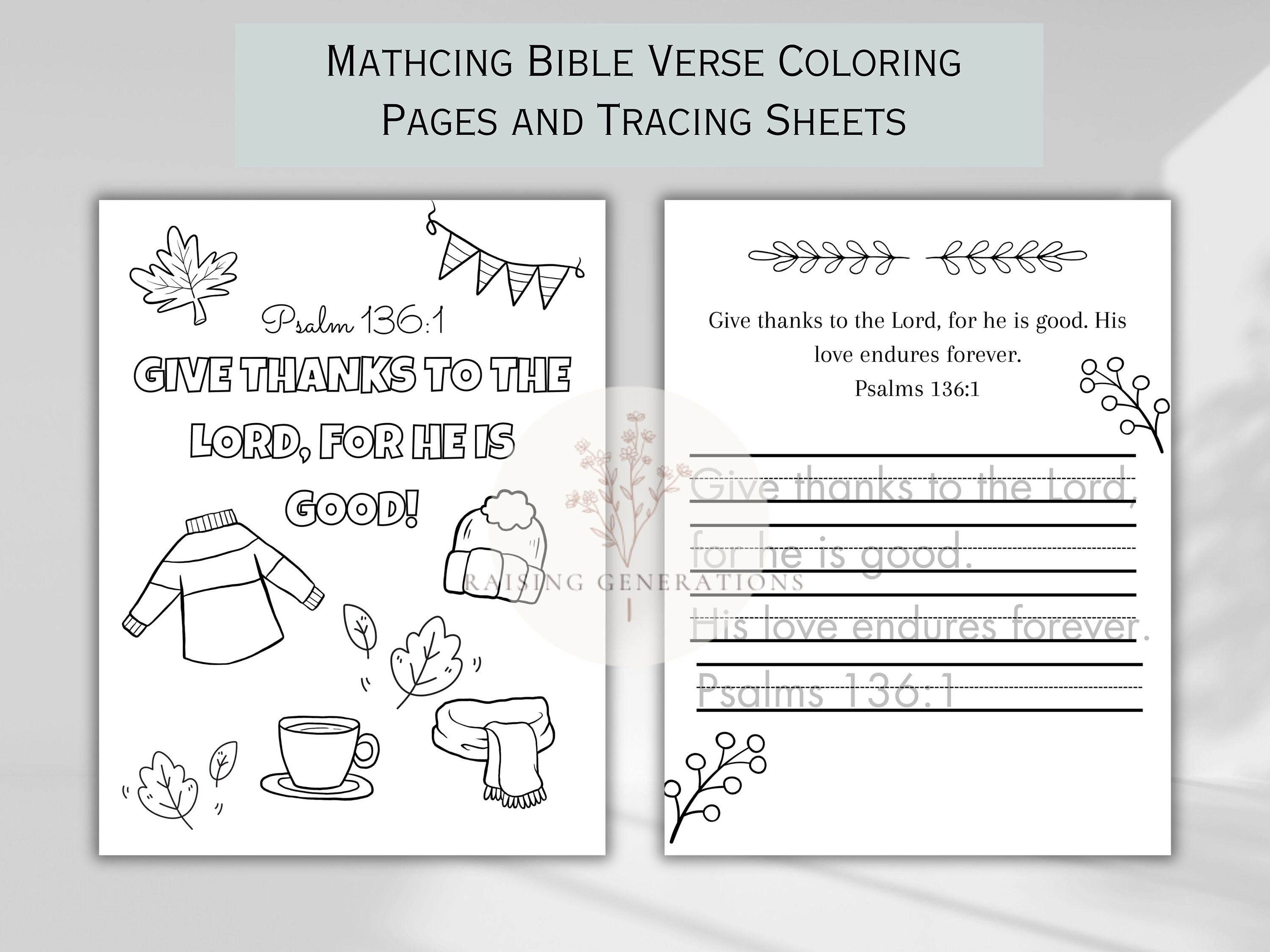 Thanksgiving Bible Craft for Kids Bible Verse Coloring Printable Sunday ...