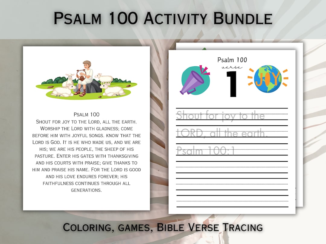 Psalm 100 Learning Resource Kids Craft Psalm 100 Sunday School Activity ...
