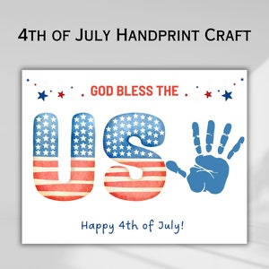 Christian 4th of July Craft for Kids 4th of July Handprint Craft Sunday ...