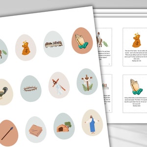 Printable Easter Story Eggs Jesus Resurrection Eggs Christian Easter ...