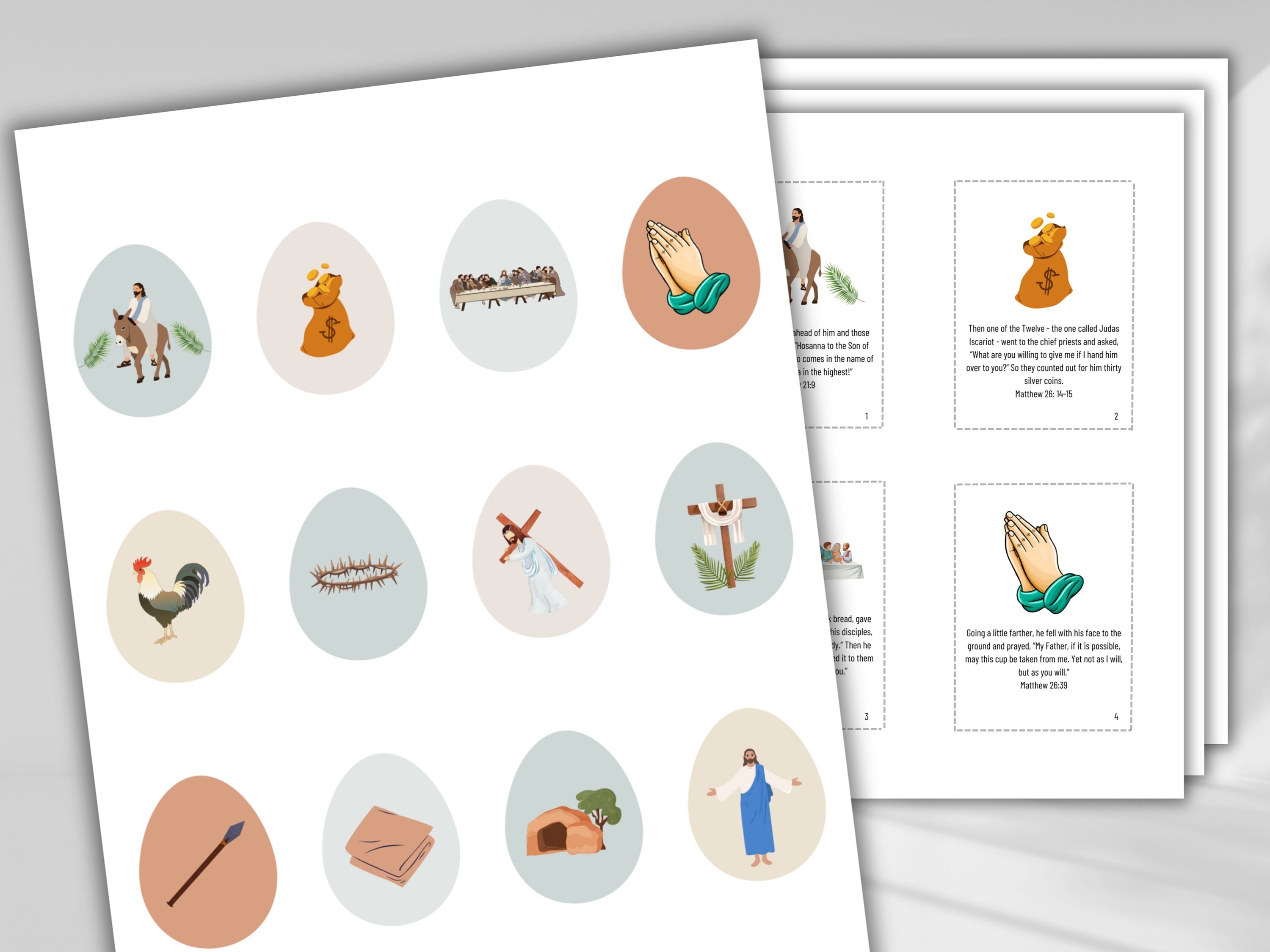 Printable Easter Story Eggs Jesus Resurrection Eggs Christian Easter ...