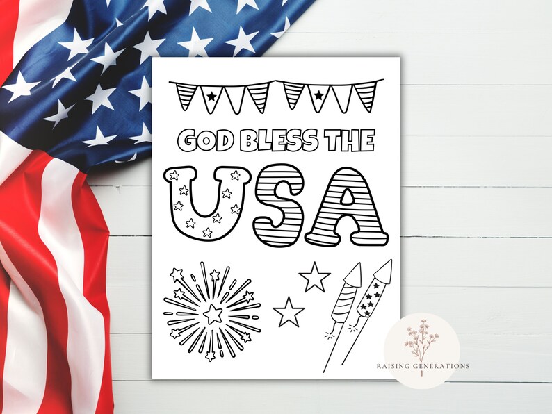 Christian 4th of July Coloring Pages 4th of July Craft for Kids Church ...