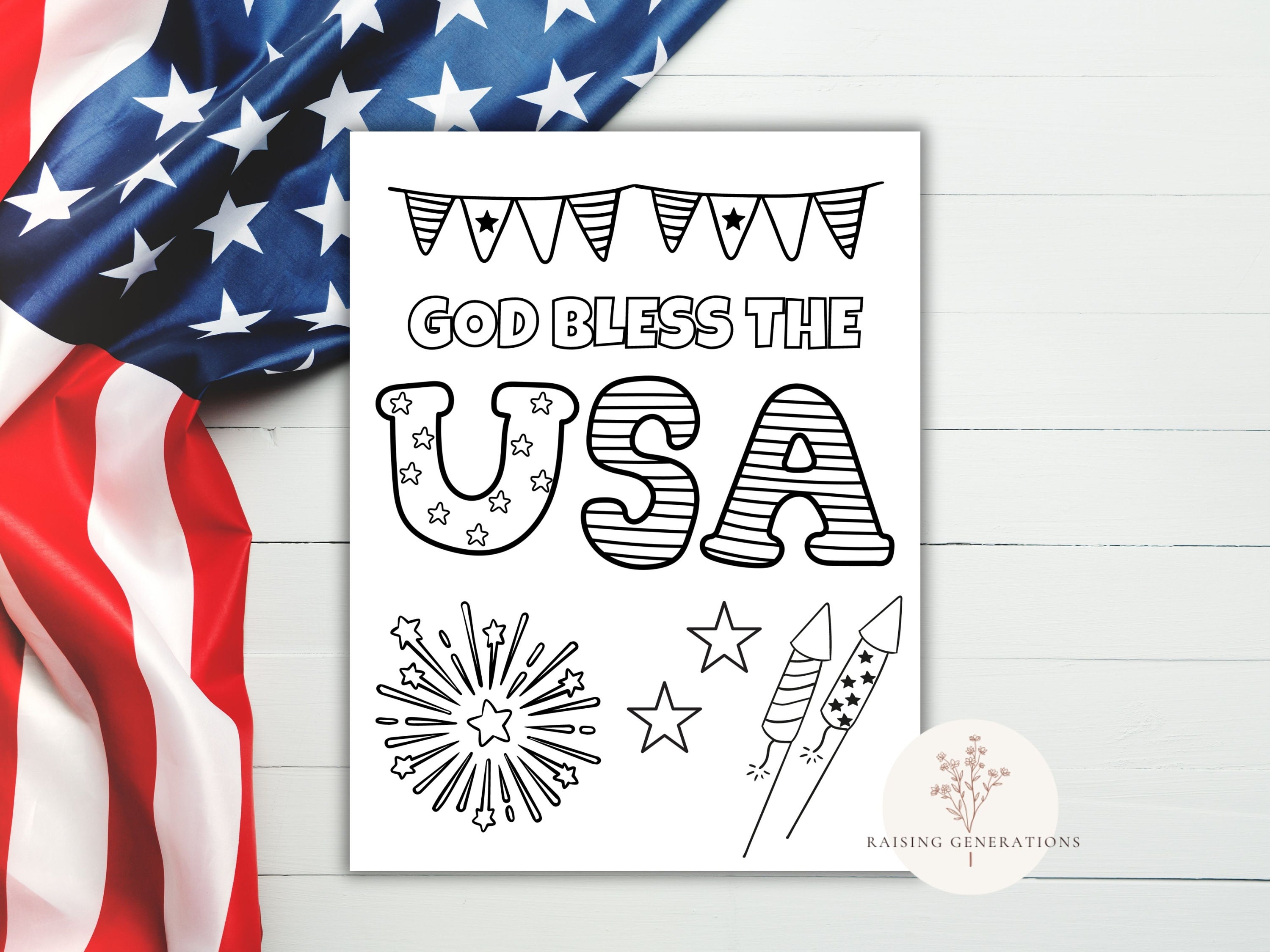 Christian 4th of July Coloring Pages 4th of July Craft for Kids Church ...