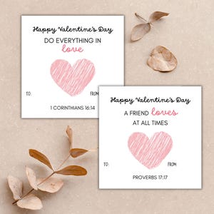 Valentines Bible Verse Cards for Kids, Classmates | DIY Christian ...