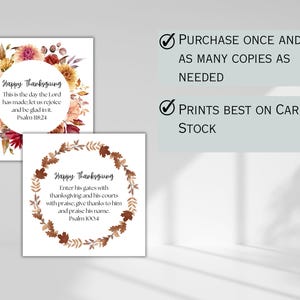 Thanksgiving Bible Verse Cards Thanksgiving Scripture Cards Christian ...